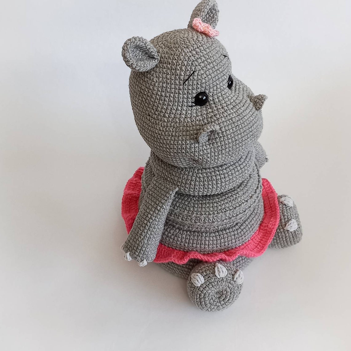 Hippo Stacking Toy Crochet Pattern Amigurumi Safari Animal - Etsy