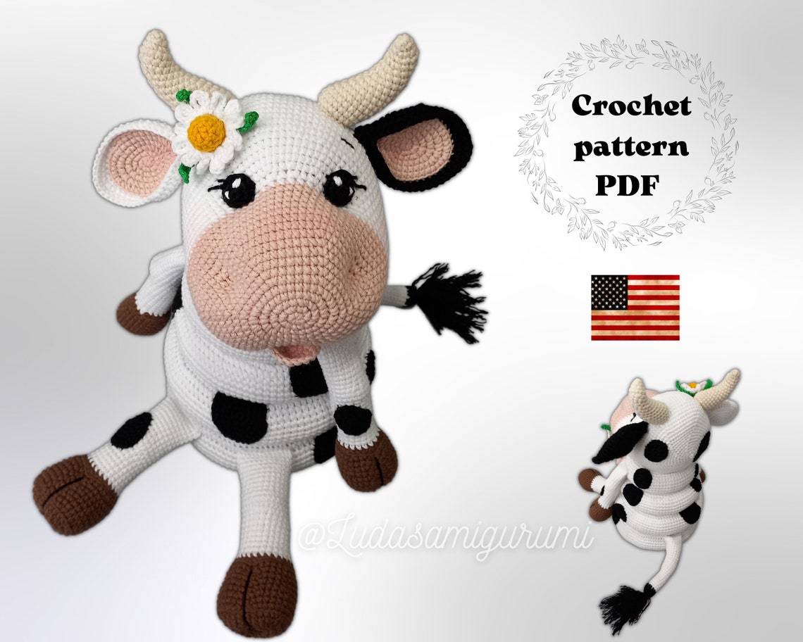Cow Stacking Toy Crochet Pattern Amigurumi Farm Animal - Etsy UK
