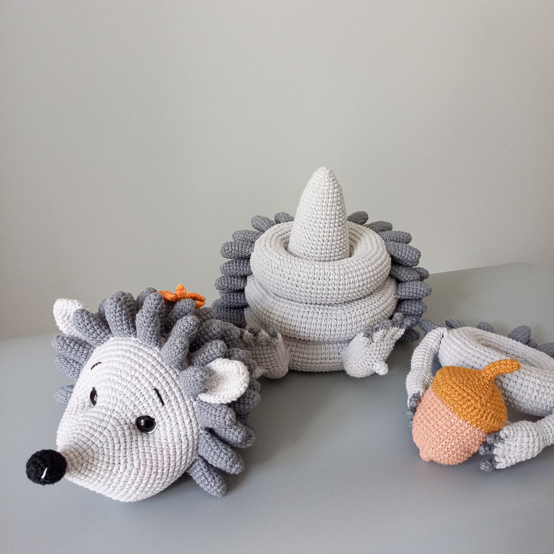 Hedgehog and Hippo Stacking Toy Crochet Pattern Bundle PDF - Etsy