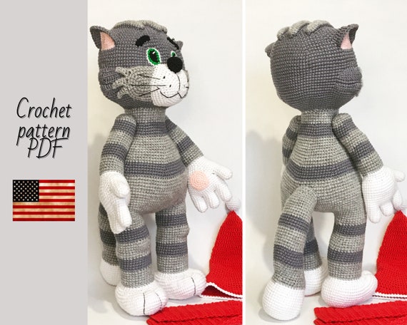 Large Amigurumi Cat Crochet Pattern PDF DIY Plush Cat Toy - Etsy UK