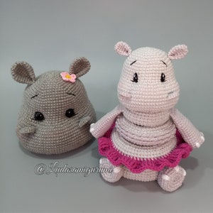 Mini Hippo Stacking Toy Crochet Pattern, Amigurumi Safari Animal ...
