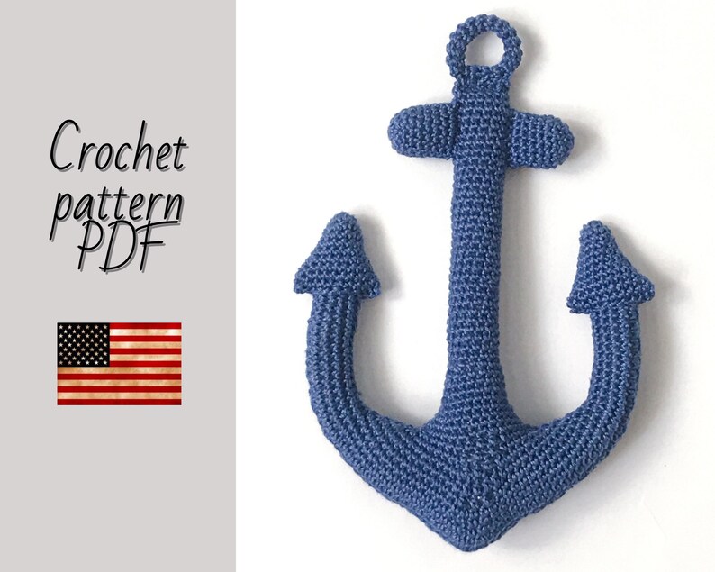 Anchor Crochet Pattern Nautical Theme Design Marine | Etsy