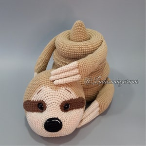 Sloth Stacking Toy Crochet Pattern PDF, Amigurumi Ring Tower Tutorial ...