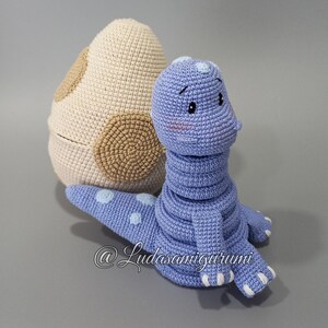 Baby Dino Stacking Toy in the Egg Shell Crochet Pattern, Amigurumi ...