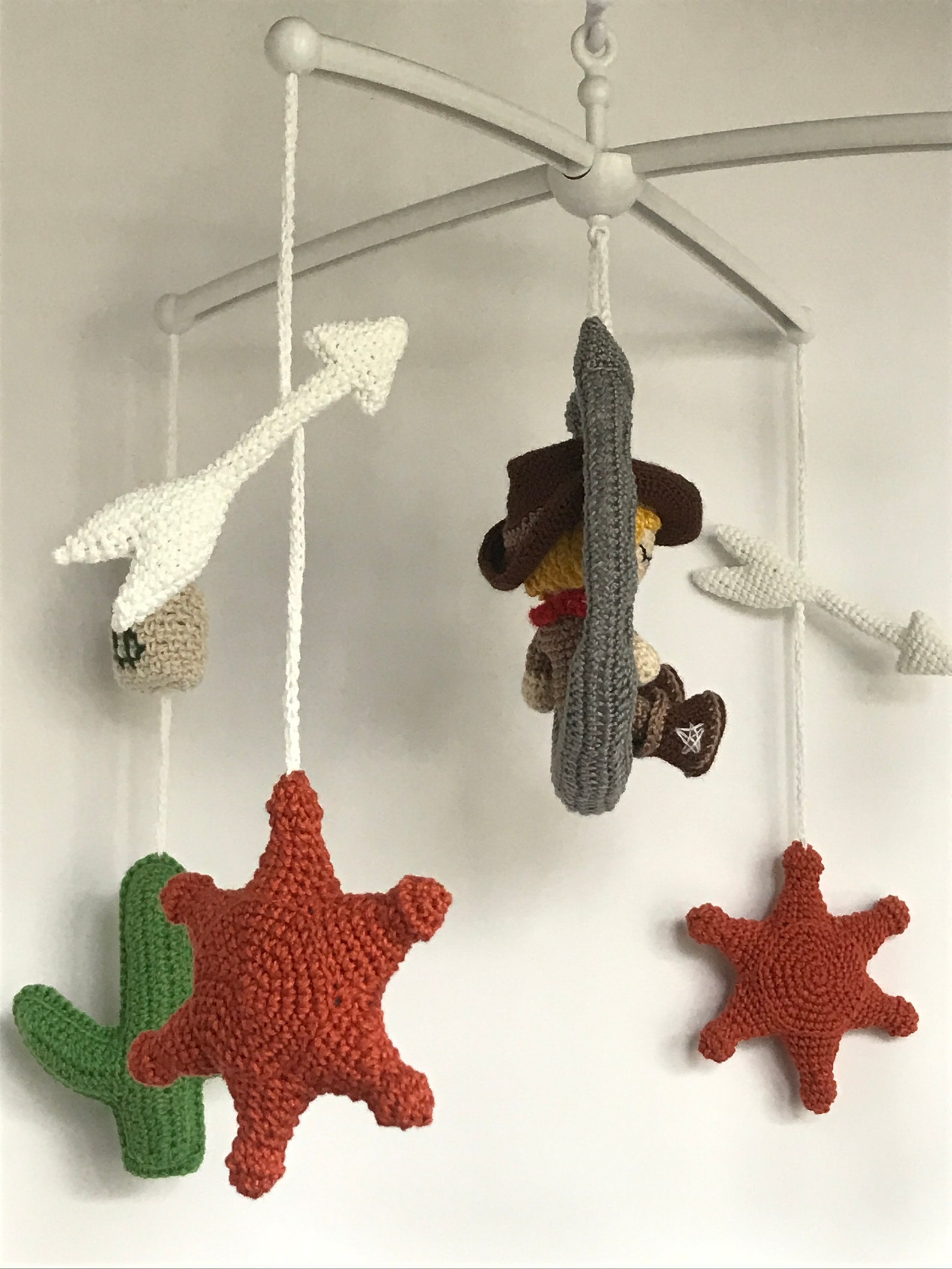 Crochet Western Baby Mobile Pattern, Cowboy Nursery Decor (PDF Pattern ...