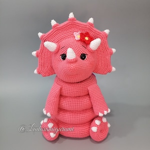 Dino Stacking Toy Crochet Pattern PDF, Amigurumi Triceratops Nursery ...