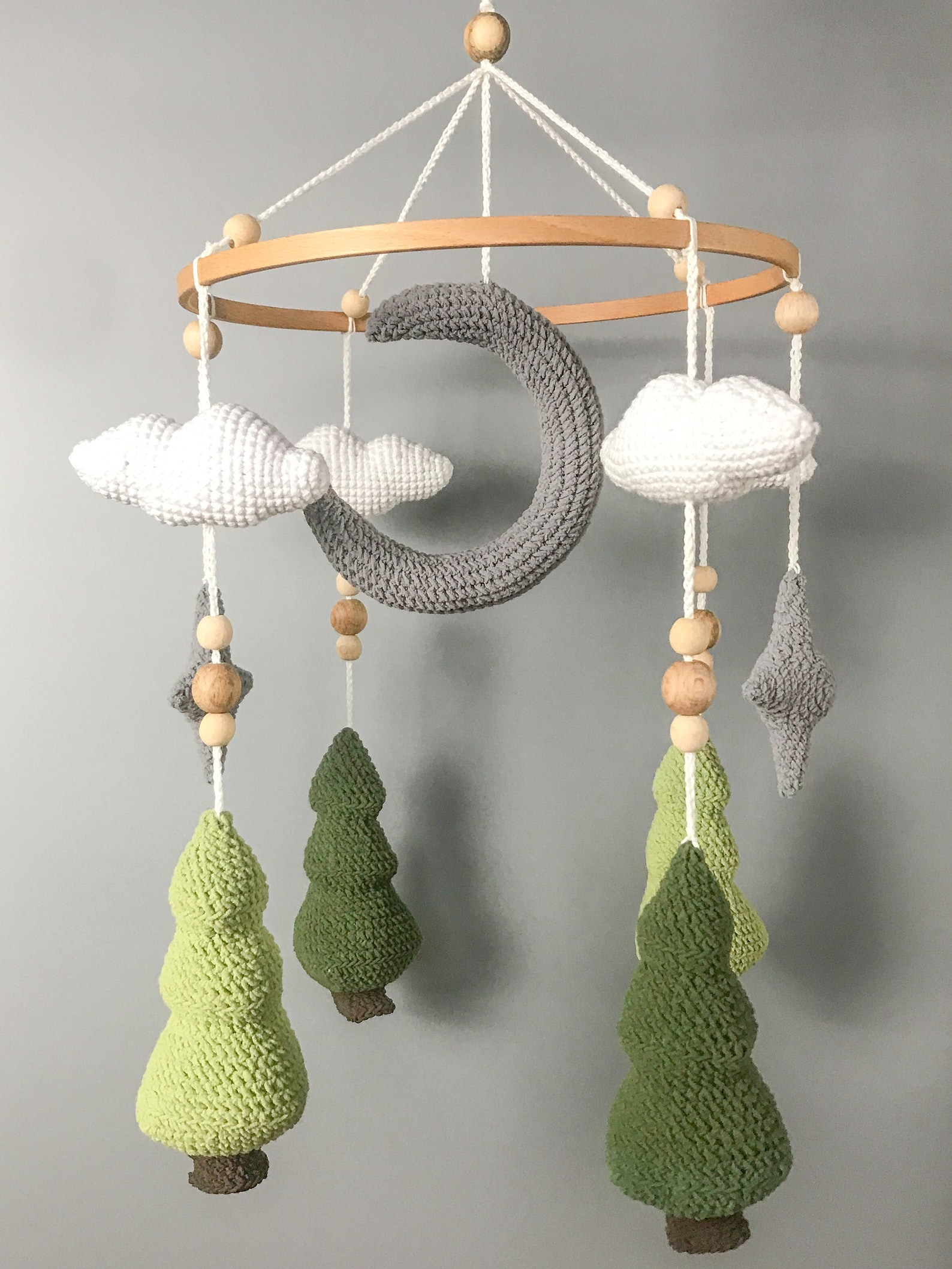 Woodland Mobile Crochet Pattern PDF Green Forest Nursery - Etsy