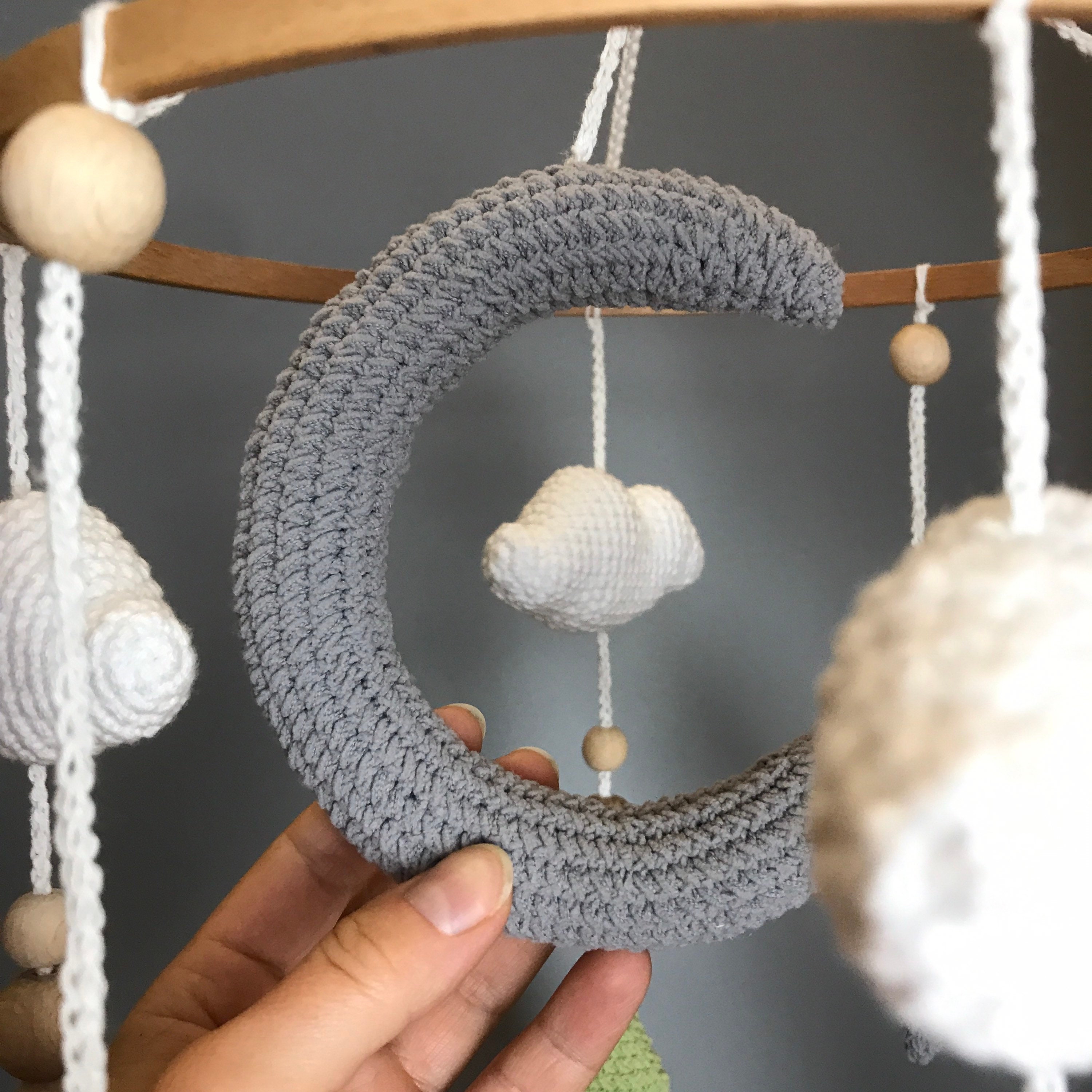 Woodland Mobile Crochet Pattern PDF, Green Forest Nursery Hanging Toys ...
