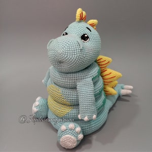 Dino Stacking Toy Crochet Pattern PDF, Amigurumi Stegosaurus Nursery ...