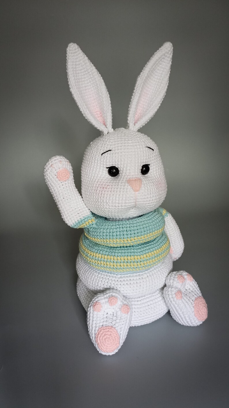Bunny Stacking Toy Crochet Pattern Amigurumi Animal Nursery | Etsy