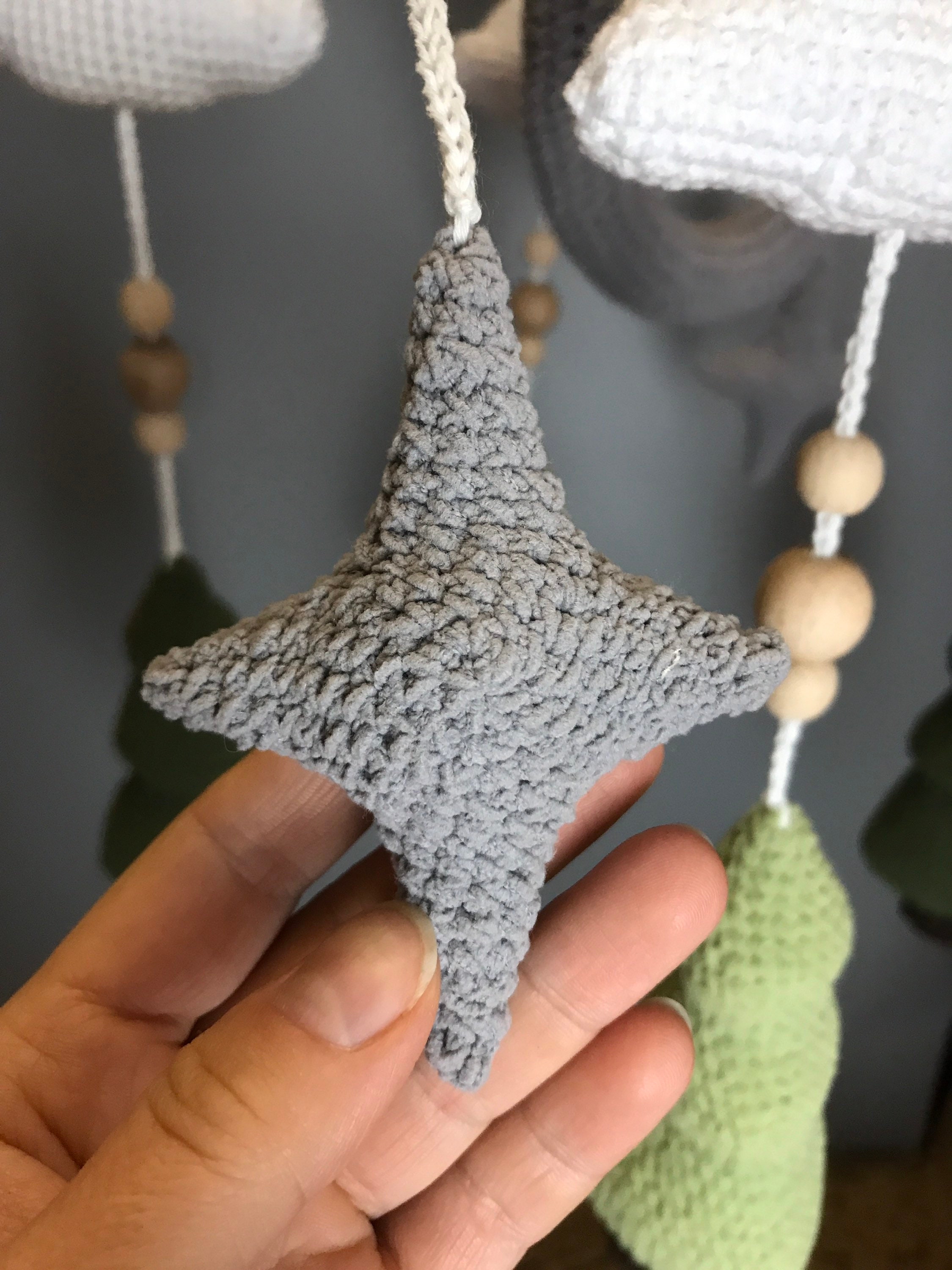 Woodland Mobile Crochet Pattern PDF, Green Forest Nursery Hanging Toys ...