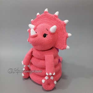 Dino Stacking Toy Crochet Pattern PDF, Amigurumi Triceratops Nursery ...