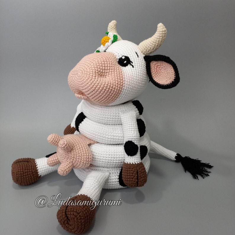 Cow Stacking Toy Crochet Pattern Amigurumi Farm Animal - Etsy UK