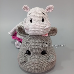 Mini Hippo Stacking Toy Crochet Pattern, Amigurumi Safari Animal ...