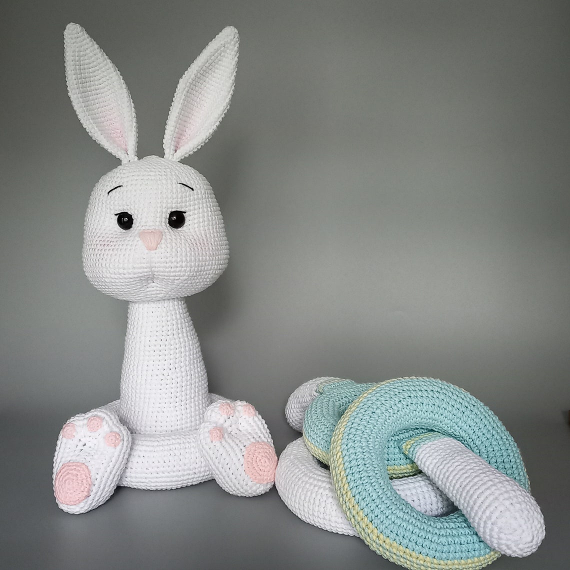 Bunny Stacking Toy Crochet Pattern Amigurumi Animal Nursery | Etsy