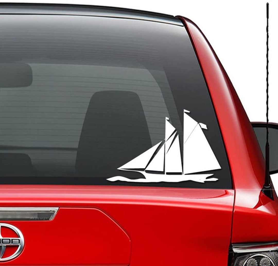 Sailboat Sailing Vinyl Decal Sticker Car Truck Vehicle Bumper Window ...