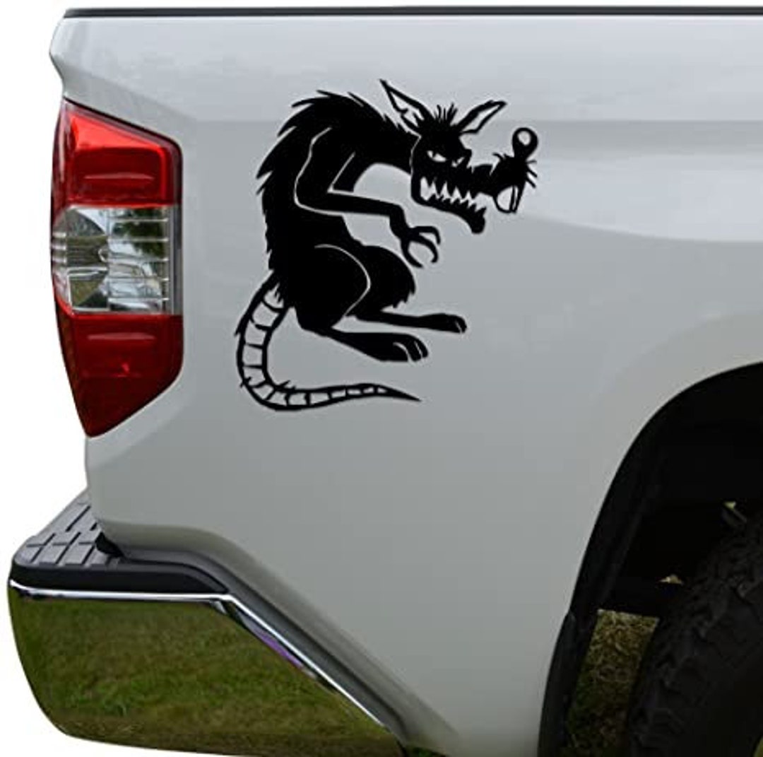Dirty Rat Rodent Die Cut Vinyl Decal Sticker for Car Truck Motorcycle ...