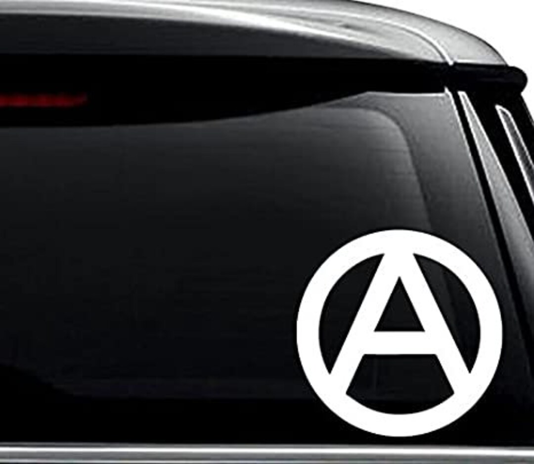 Anarchist Anarchy Symbol - Decal Sticker for Use on Laptop, Helmet, Car ...