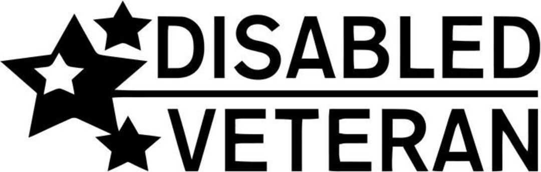 Military Disabled Veteran Vinyl Decal Sticker Car Truck Vehicle Bumper ...