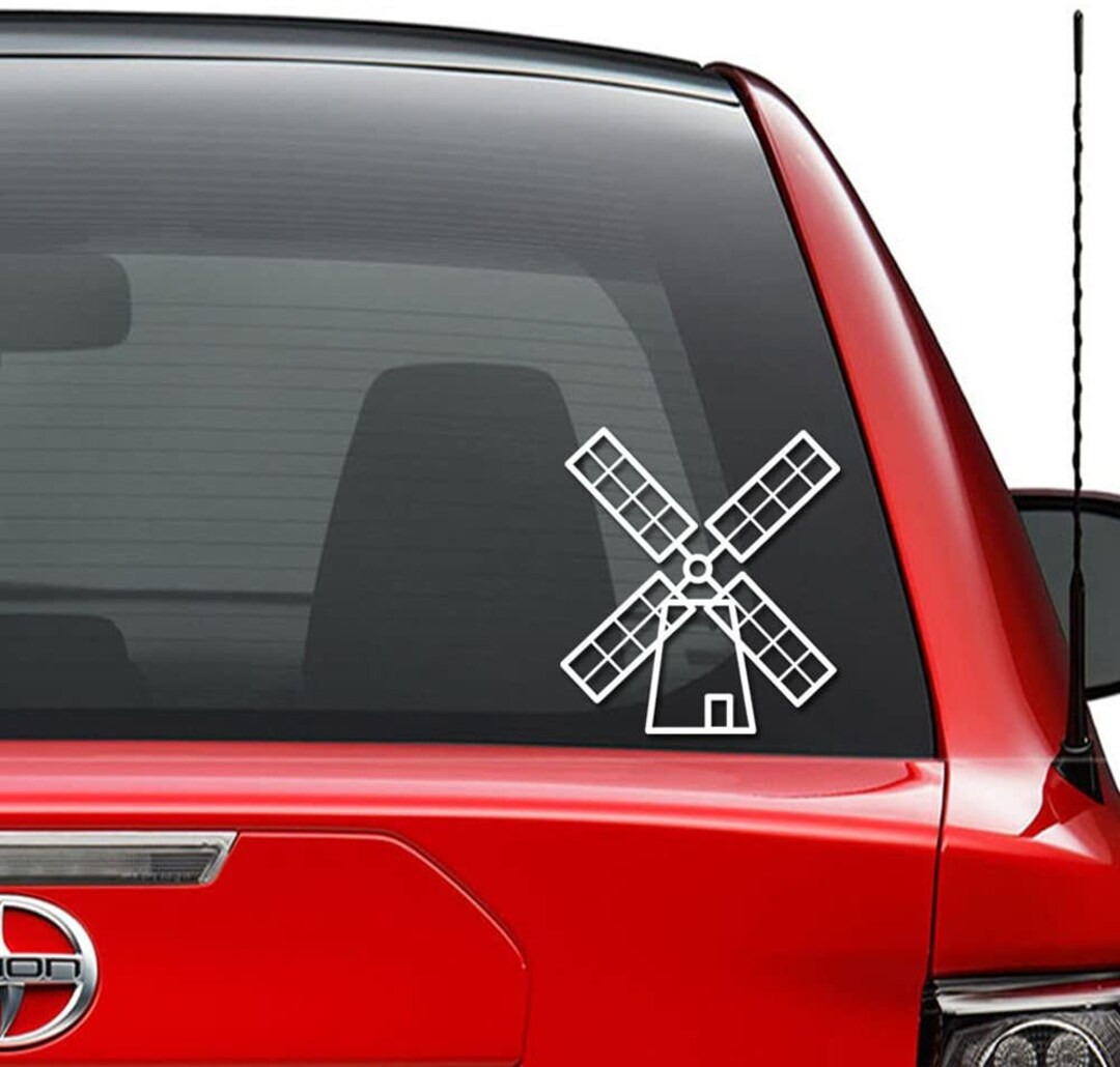 Windmill Vinyl Decal Sticker Car Truck Vehicle Bumper Window Wall Decor ...
