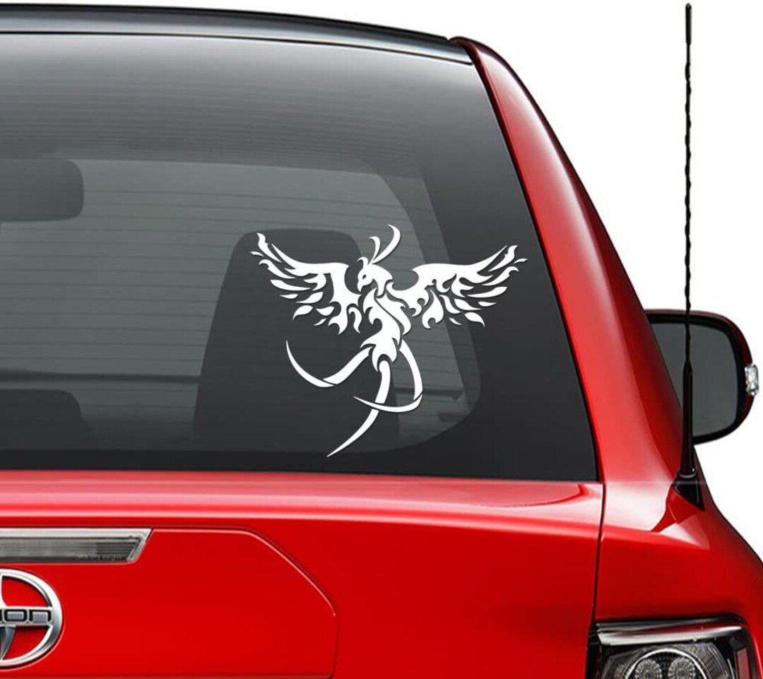Tribal Art Phoenix Bird Vinyl Decal Sticker Car Truck Vehicle Bumper ...