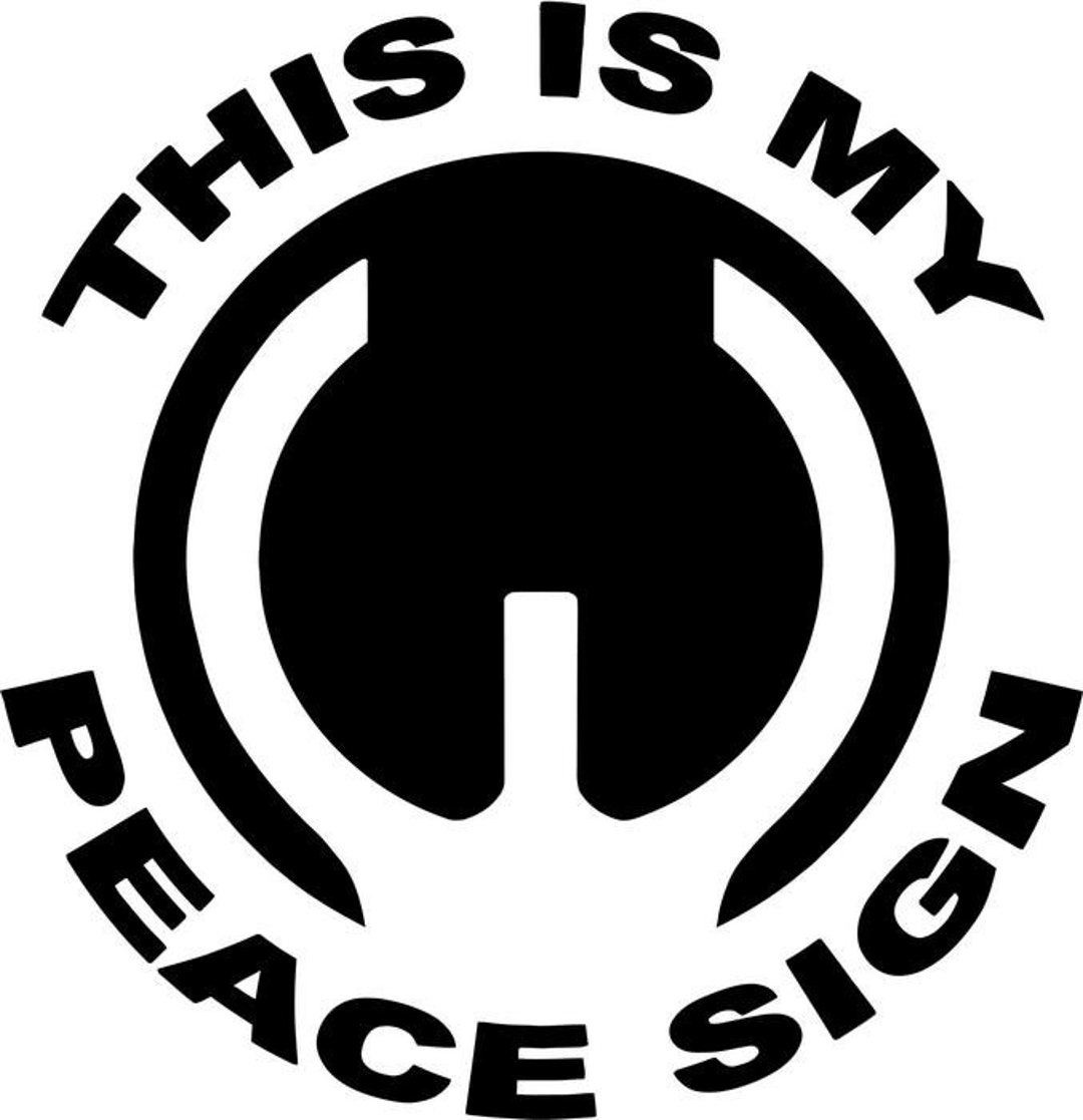 Guns Peace Sign Vinyl Decal Sticker Car Truck Vehicle Bumper Window ...
