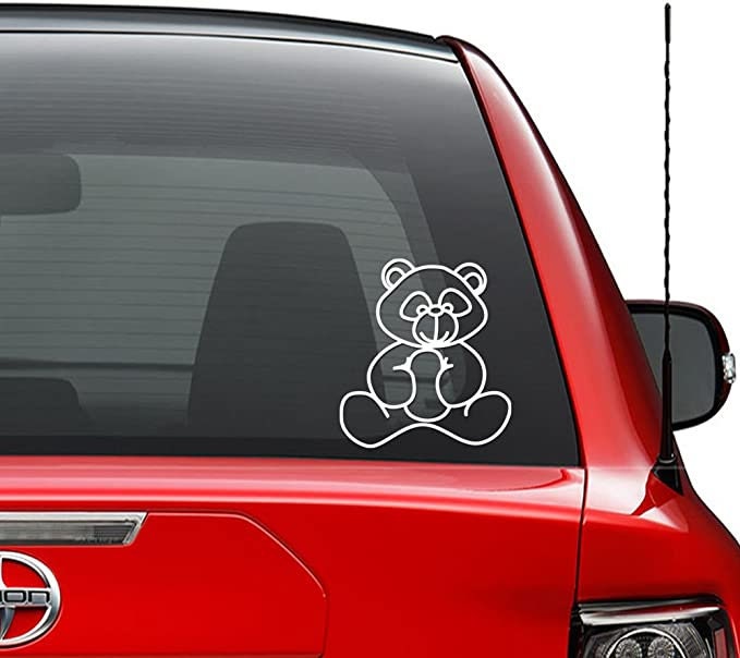 Teddy Bear Plush Vinyl Decal Sticker Car Truck Vehicle Bumper Window ...