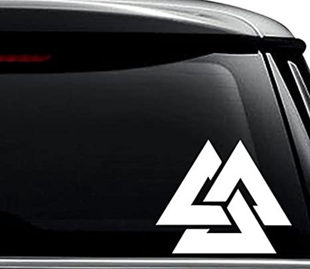 Viking Fallen Warrior Valknut - Decal Sticker for Use on Laptop, Helmet ...