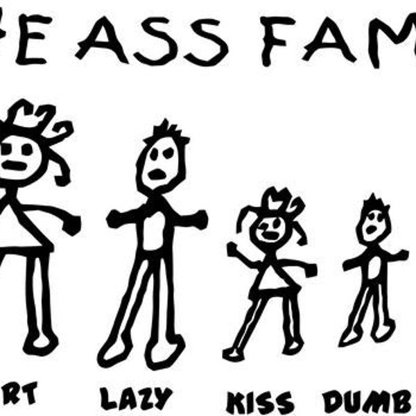 The Ass Family Car Sticker - Etsy