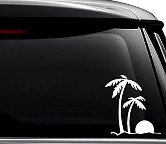 Sunset Palm Trees Die Cut Vinyl Decal Sticker for Car Truck - Etsy