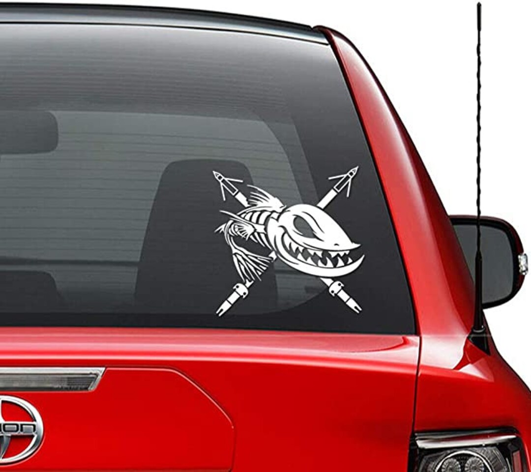 Bowfishing Spears Bone Fish Vinyl Decal Sticker Car Truck Vehicle ...