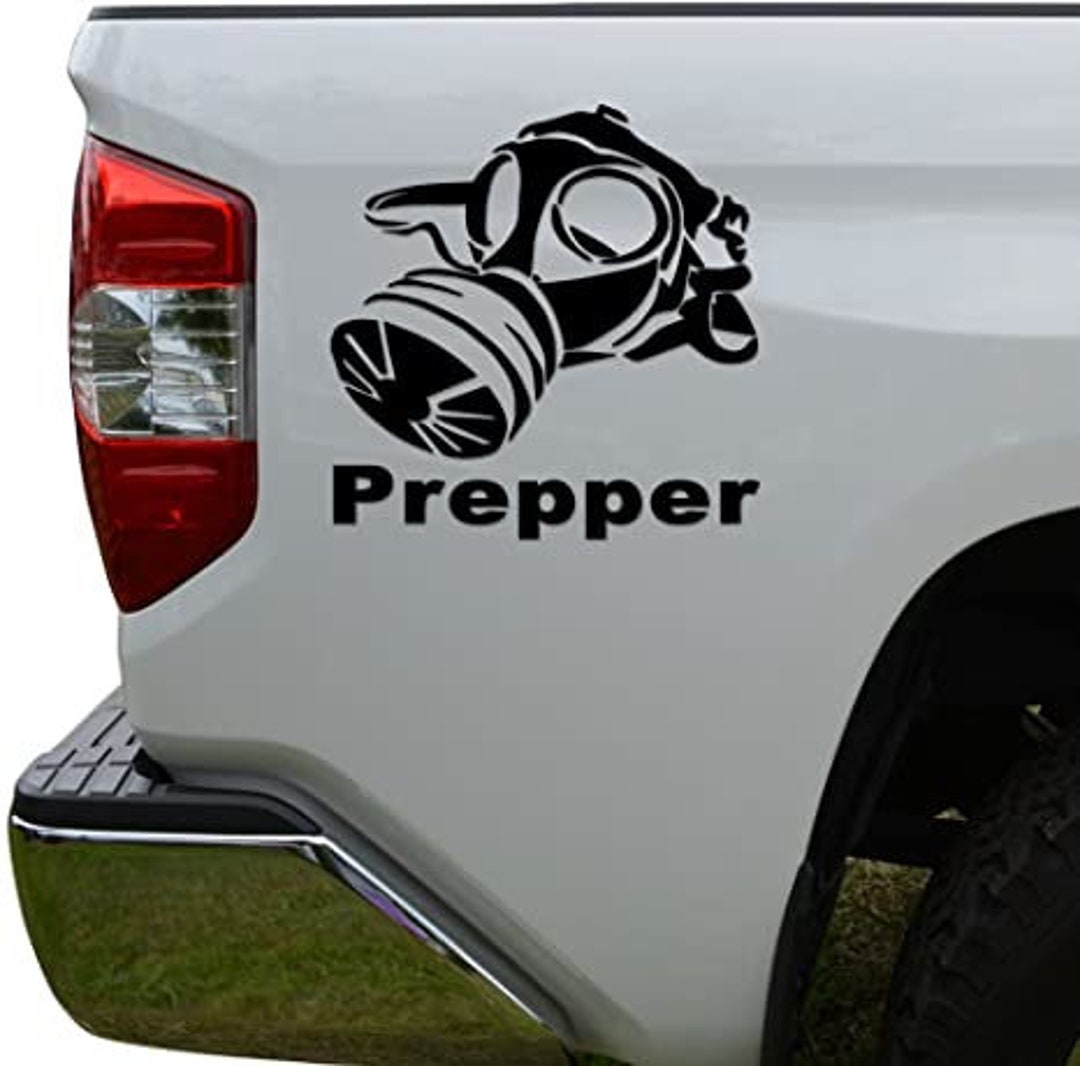 Gas Mask Biohazard Doomsday Prepper - Die Cut Vinyl Decal Sticker for ...