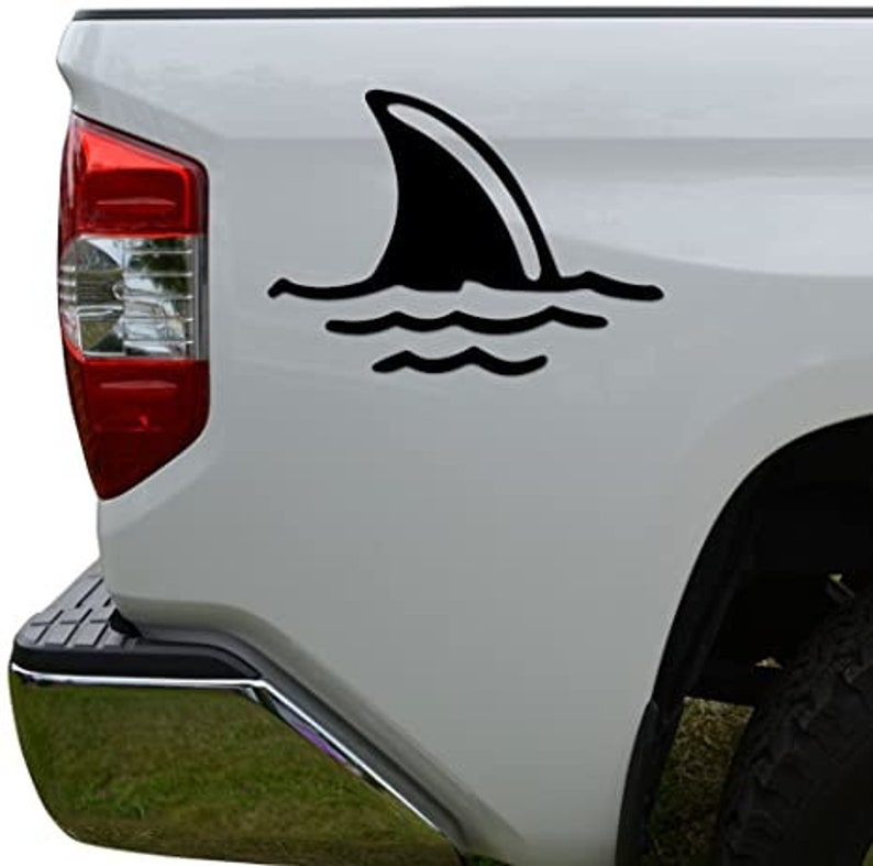 Shark Fin Fish Swimming Die Cut Vinyl Decal Sticker for Car Truck ...