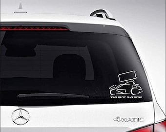 Winged Sprint Car V5 Race Racing Racecar Sticker Decal - Etsy