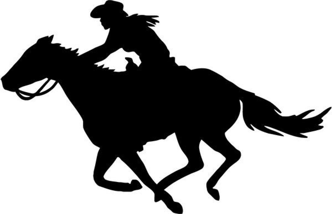 Animal Horse Girl Riding Vinyl Decal Sticker Car Truck Vehicle Bumper ...