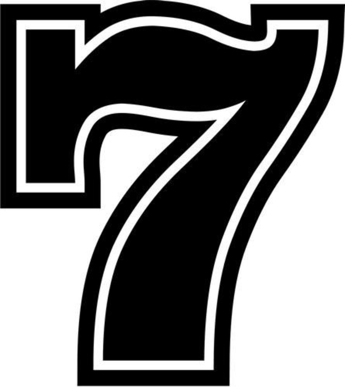 Made in USA Number 7 Seven Die Cut Vinyl Decal Sticker for Car Truck ...