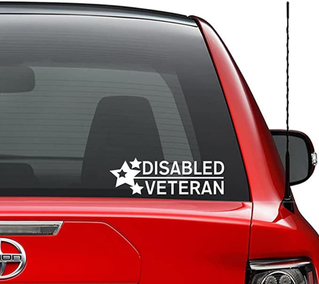 Disabled Veteran Military Vinyl Decal Sticker Car Truck Vehicle Bumper ...