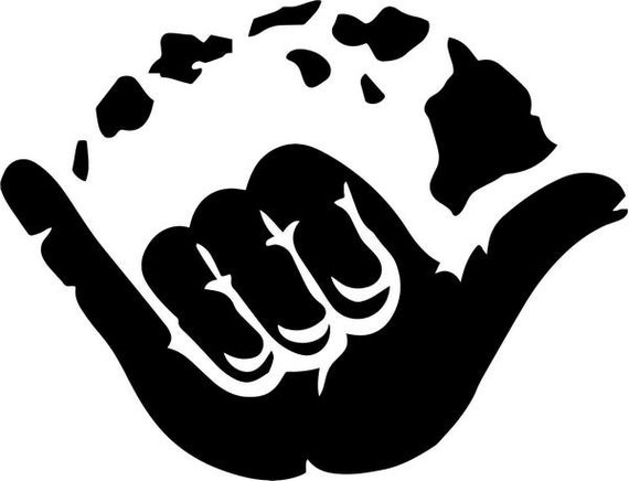 Hawaii Shaka Hand Vinyl Decal Sticker Car Truck Vehicle Bumper | Etsy