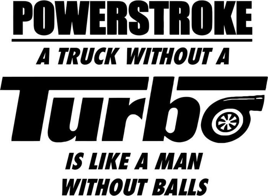 Funny Powerstroke Turbo Vinyl Decal Sticker Car Truck Vehicle Bumper ...