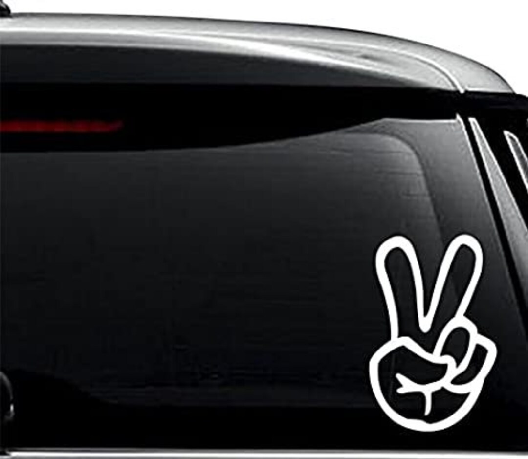 More Size 5inch - 20 Inch - Hand Fingers Peace Sign - Die Cut Vinyl ...