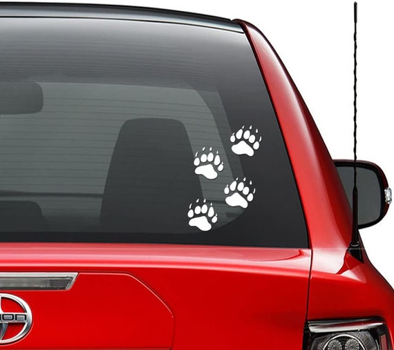 Black Bear Paw Prints Vinyl Decal Sticker Car Truck Vehicle | Etsy