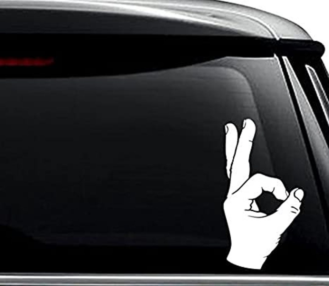 OK Good Hand Sign - Decal Sticker for Use on Laptop, Helmet, Car, Truck ...