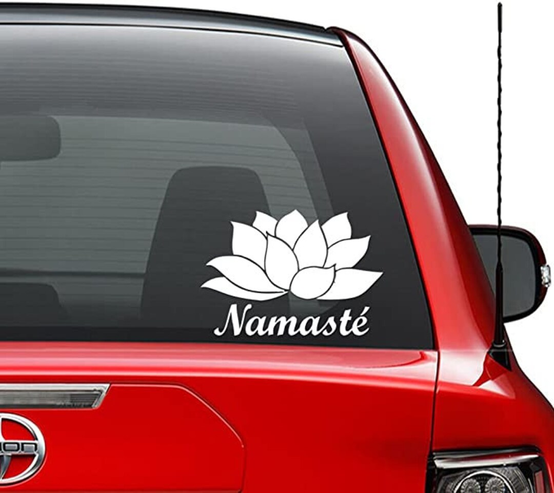Namaste Yoga Lotus Flower Yoga Vinyl Decal Sticker Car Truck Vehicle ...