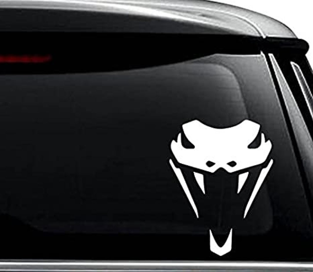 Poisonous Snake Head Fangs - Decal Sticker for Use on Laptop, Helmet ...