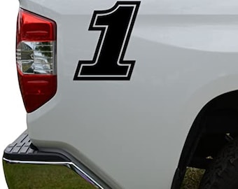 Racing Race Number 1 One Style 4 Die Cut Vinyl Decal Sticker for Go ...