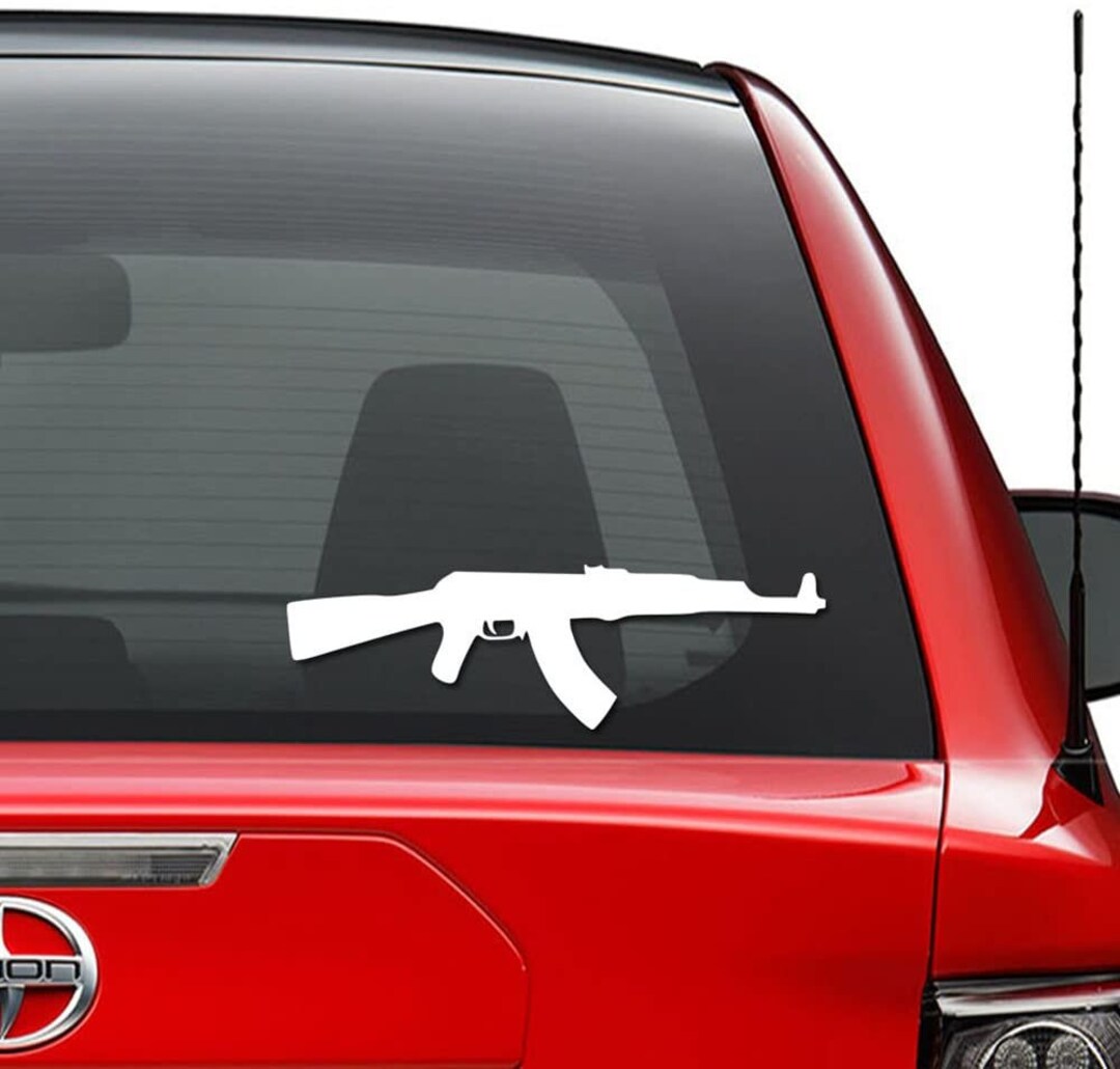 Soviet Ak-47 Assault Rifle Vinyl Decal Sticker Car Truck Vehicle Bumper ...