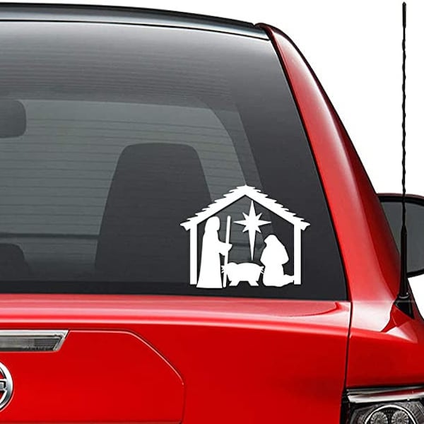 Nativity Car Window Decal - Etsy