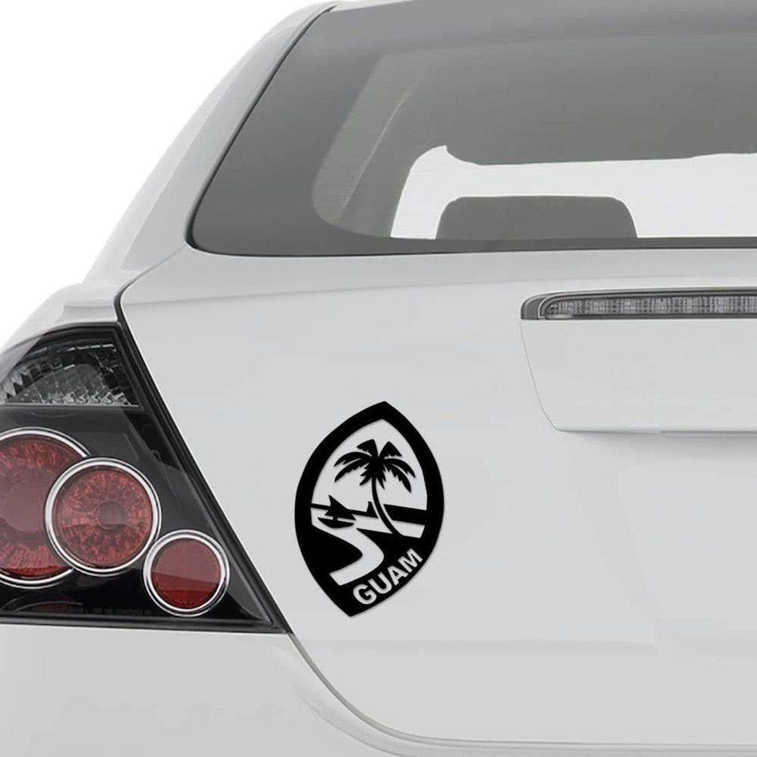 MADE IN USA - Seal of Guam Country Badge Vinyl Decal Sticker - Wall ...