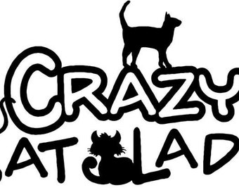 Crazy Cat Lady Decal | Etsy