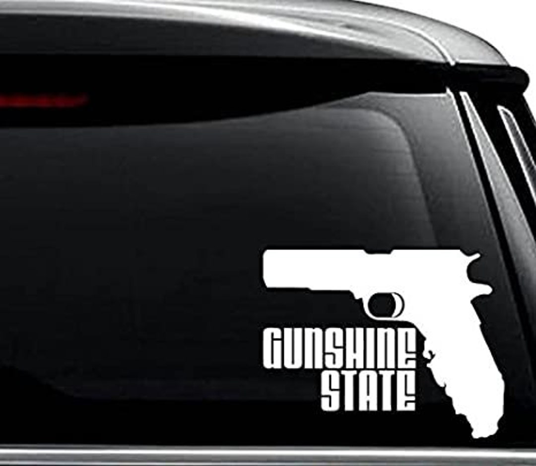 Florida Gunshine State Pistol Gun - Decal Sticker for Use on Laptop ...